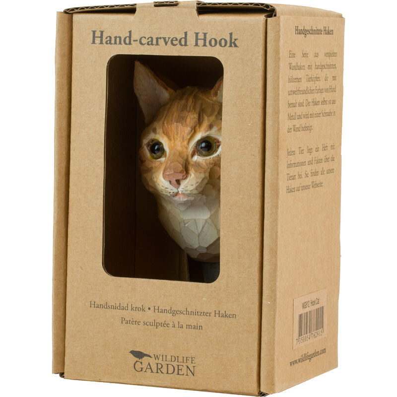 Hand Carved Ginger Cat Hook – Hall & Wares